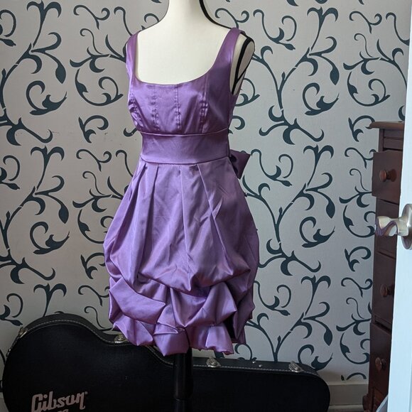 Studio Y | Dresses | Studio Y Royal Purple Taffeta Bubble Skirt Dress ...
